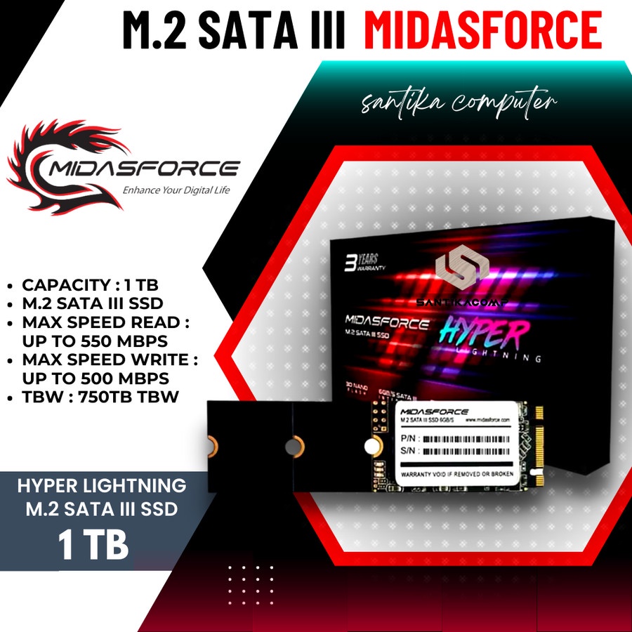 Jual M.2 1TB MIDASFORCE SSD HYPER LIGHTNING 1 TB (M2-1000-HG) | Shopee ...