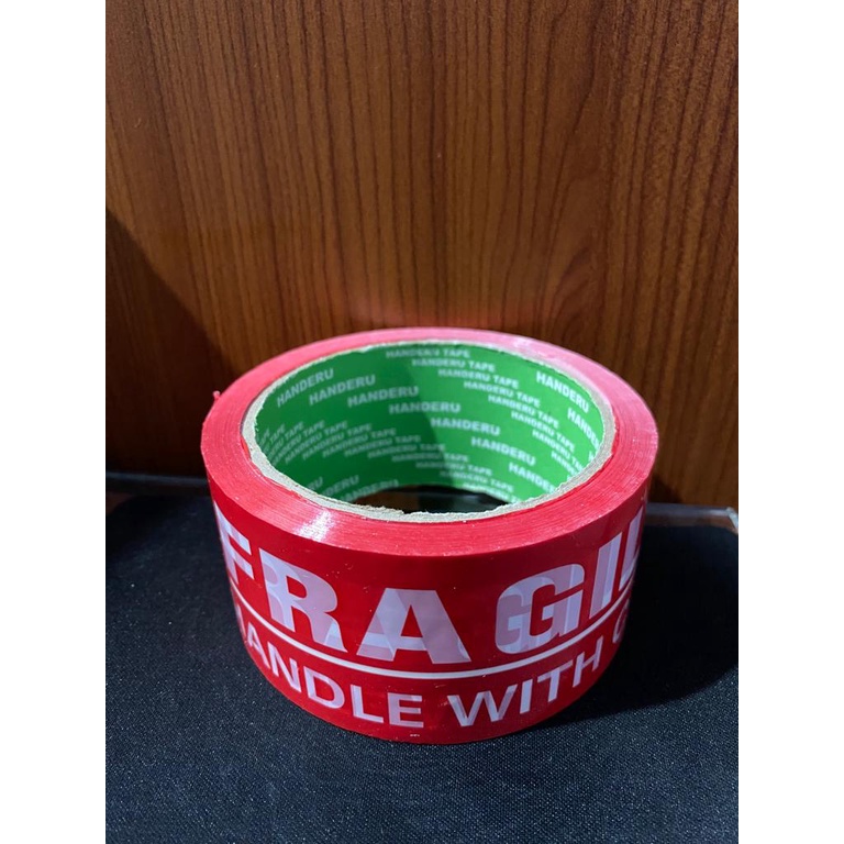 Jual LAKBAN FRAGILE MERAH MERK HANDERU / LAKBAN PAKET | Shopee Indonesia