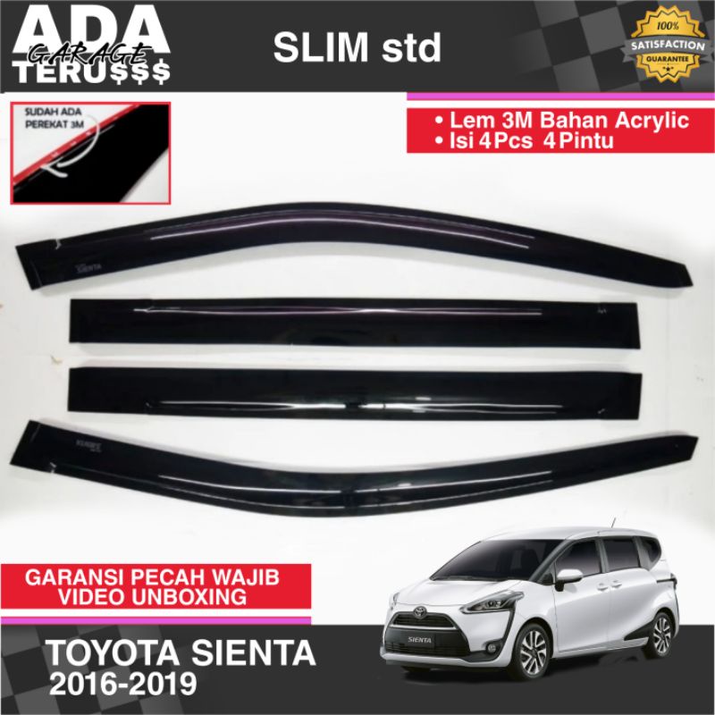 Jual Talang Air Mobil Toyota SIENTA Premium 2mm Model Slim / Flat ...