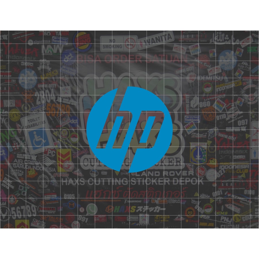 Jual Cutting Sticker Logo Hewlett Packard Ukuran 5 Cm Untuk Laptop ...