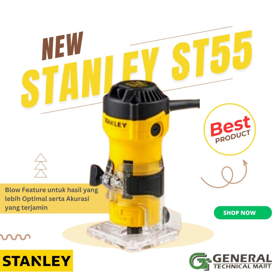 Jual Mesin router profil kayu ST55 Stanley ST 55 | Shopee Indonesia