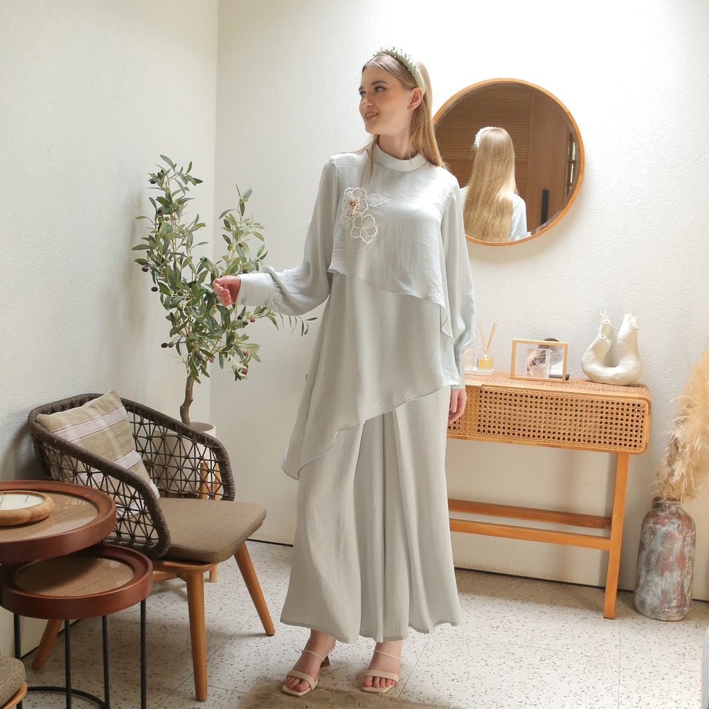 Jual Baju Menyusui - HALFAYA Set Mint | Shopee Indonesia