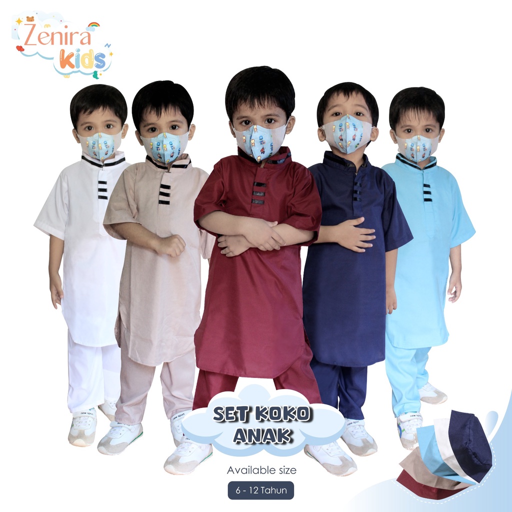 Jual Zenira Official | Setelan Baju Pakistan Koko Anak Laki Laki Usia 1 ...