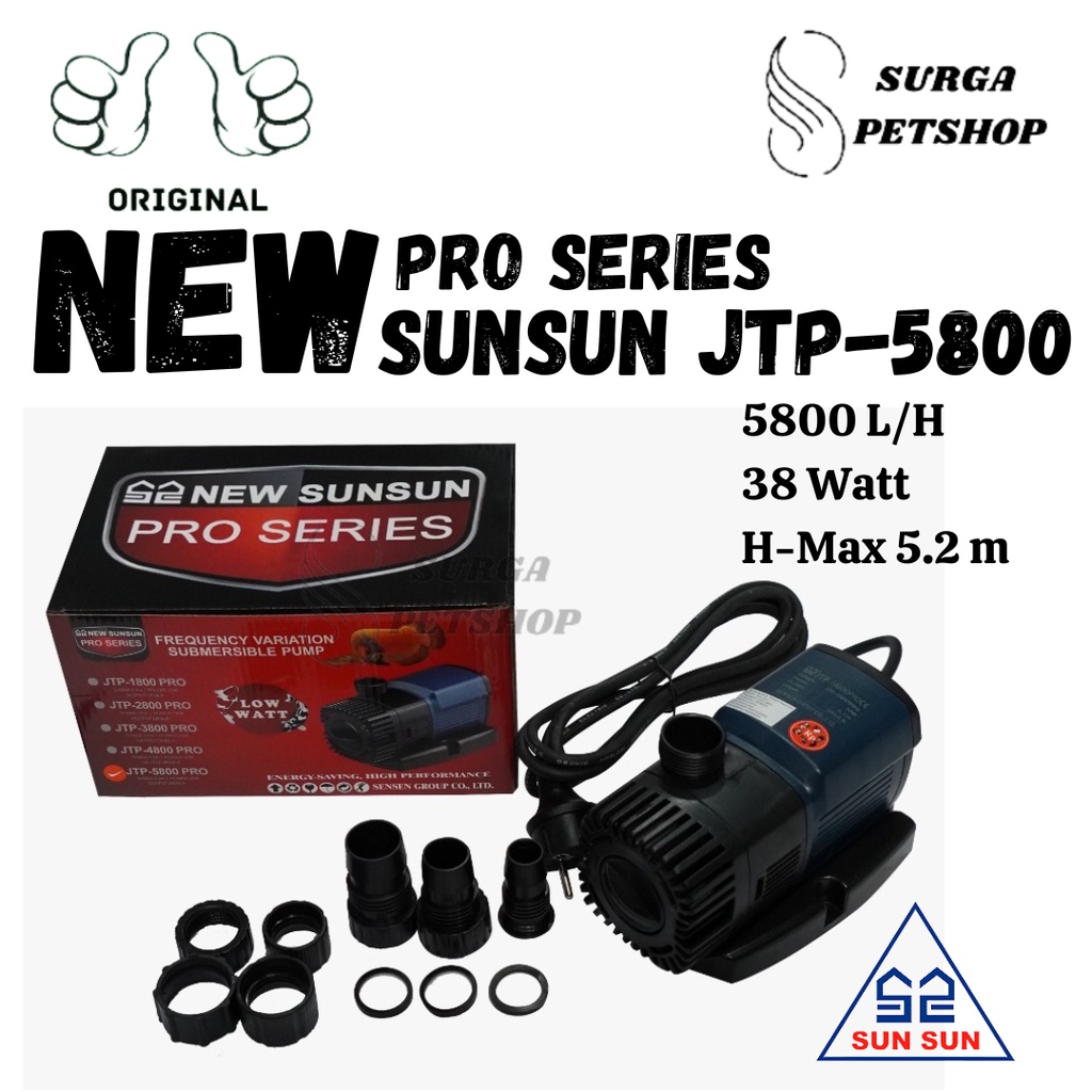 Jual NEW SUNSUN JTP 5800 PRO SERIES POMPA AIR CELUP AKUARUM KOLAM IKAN ...