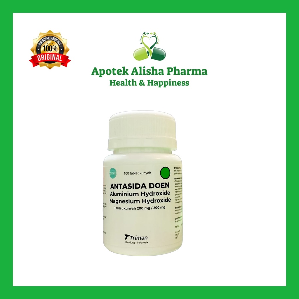 Jual Antasida Doen Pot - Antasid Tablet Kunyah Botol Obat Maag ...