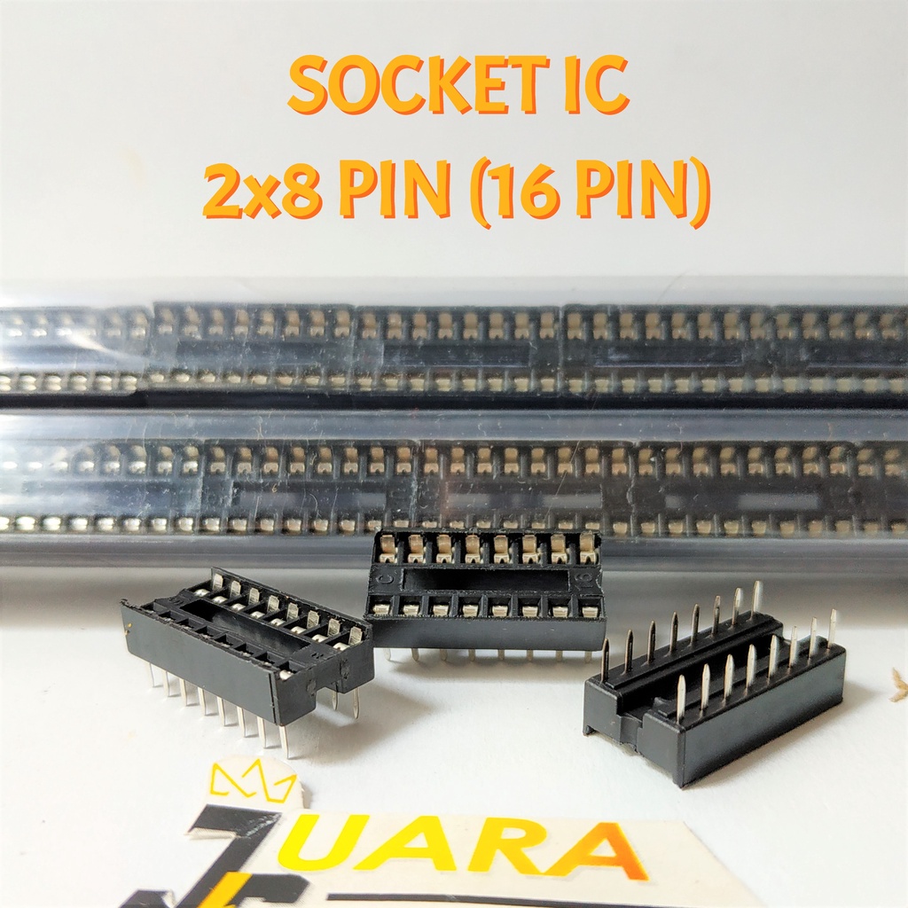Jual (10 PCS) SOCKET IC 2x8 PIN / 16 PIN | Socket Integrated Circuit ...