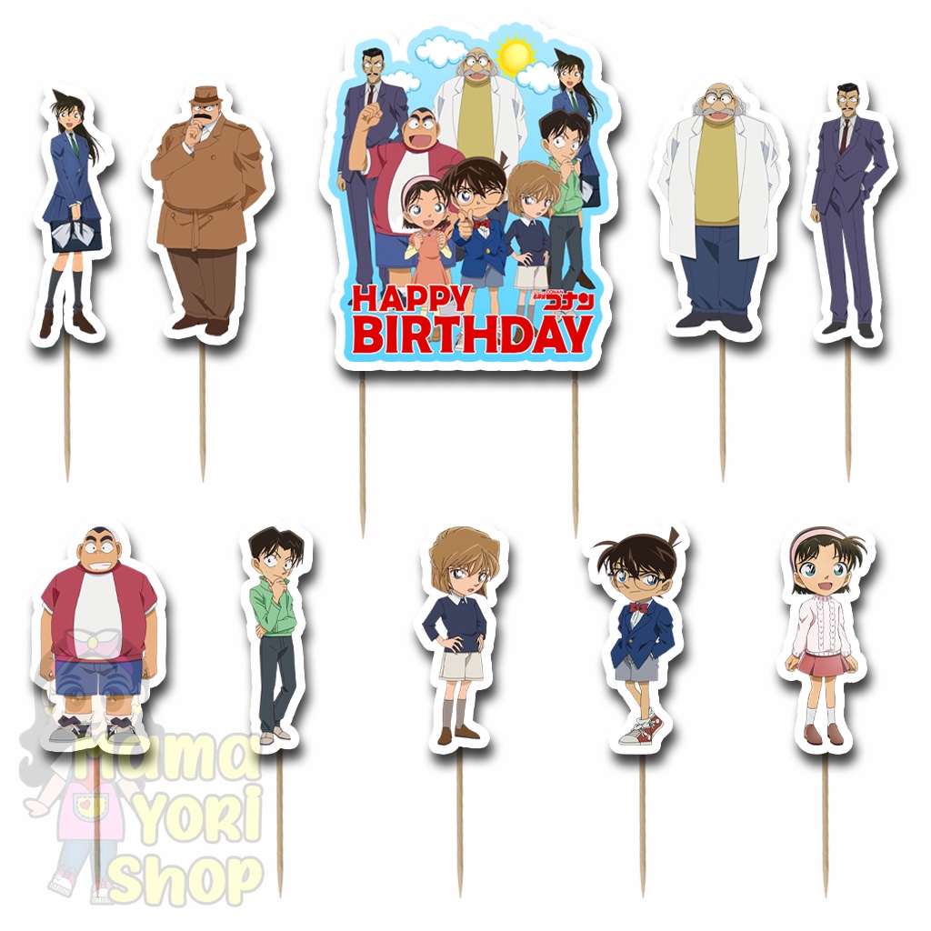 Jual Hiasan Kue Ulang Tahun Topper Cake Motif DETECTIVE CONAN ANIME ...
