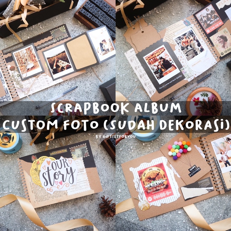 Jual SCRAPBOOK ALBUM CUSTOM FOTO SUDAH DENGAN DEKORASI / HADIAH ULANG ...