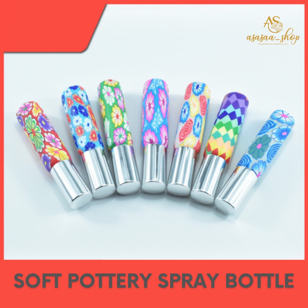 Jual 10ml Botol SPRAY kaca polimer motif estetik / botol parfum ...