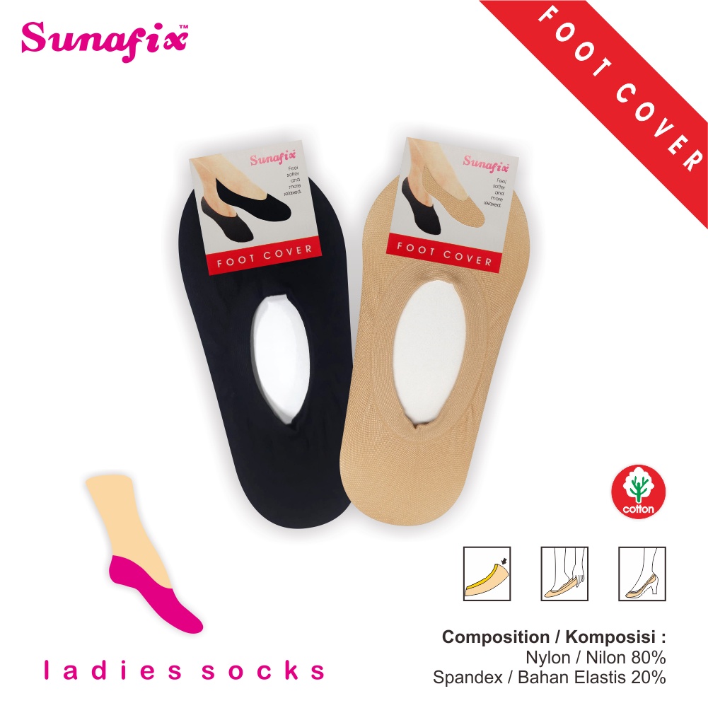 Jual SUNAFIX Foot Cover Socks Anti Slip - FCA | Shopee Indonesia