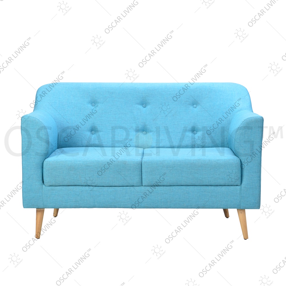 Jual OLC Sofa Retro Biru 2 Dudukan Sofa Tamu / Kursi Minimalis Ruang ...