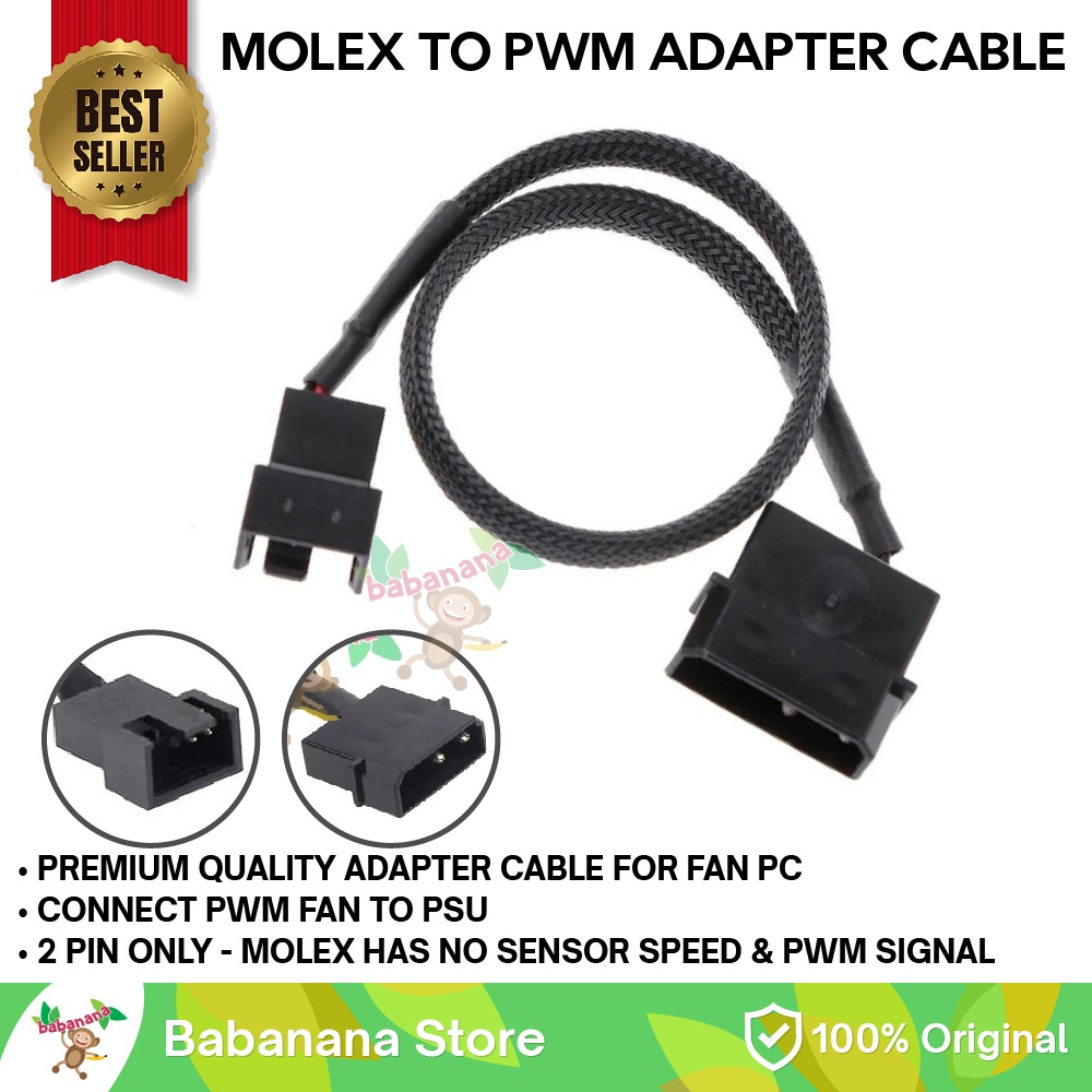 Jual Kabel Konverter Molex Female to 4 Pin Pwm | Shopee Indonesia