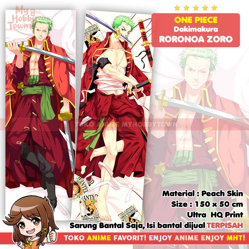 Jual Sarung Bantal Anime Dakimakura One Piece : Roronoa Zoro | Shopee ...