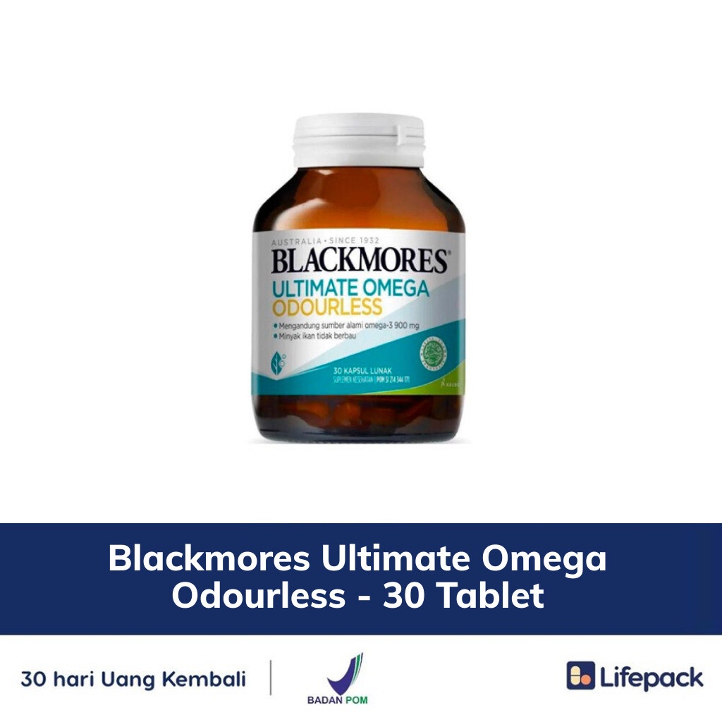 Jual Blackmores Ultimate Omega Odourless - 30 Tablet - LIFEPACK ...