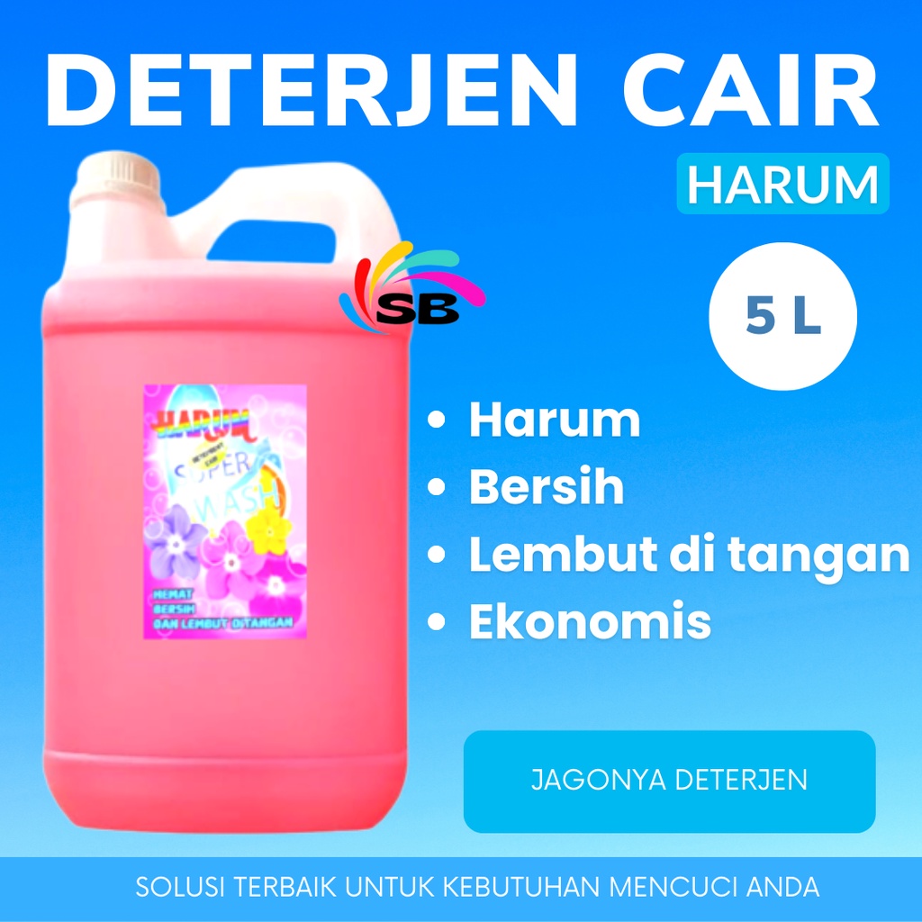 Jual DETERJEN CAIR 5 LITER LIQUID (SABUN CUCI CAIR) 5 LITER DETERJEN CAIR 5 LITER | Shopee Indonesia
