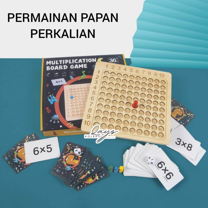 Jual Papan Perkalian Montessori / Diagram Board / Papan Kayu Perkalian ...