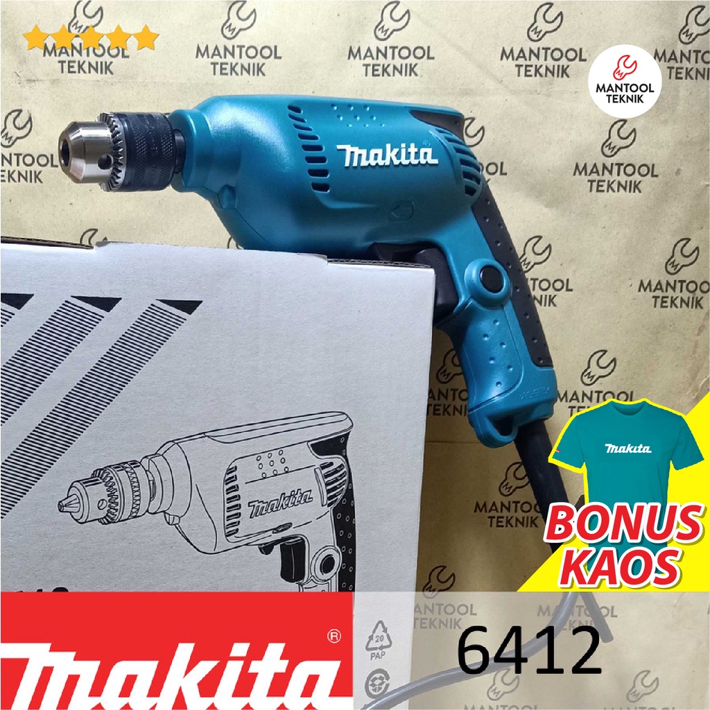 Jual 6412 Makita Mesin Bor Tangan Besi Kayu 10 mm 2 Arah Variable Speed ...
