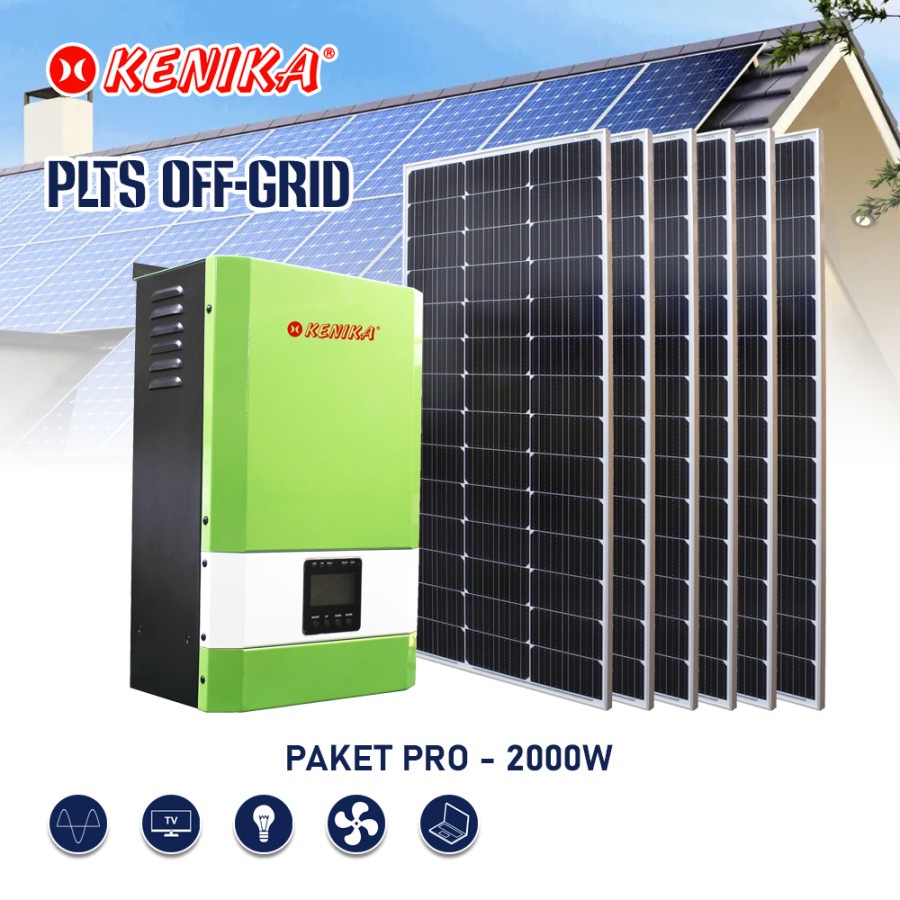 Jual Paket Solar Home Pro 2000 watt ( PA-PRO2K ) : Inverter KENIKA, PV ...
