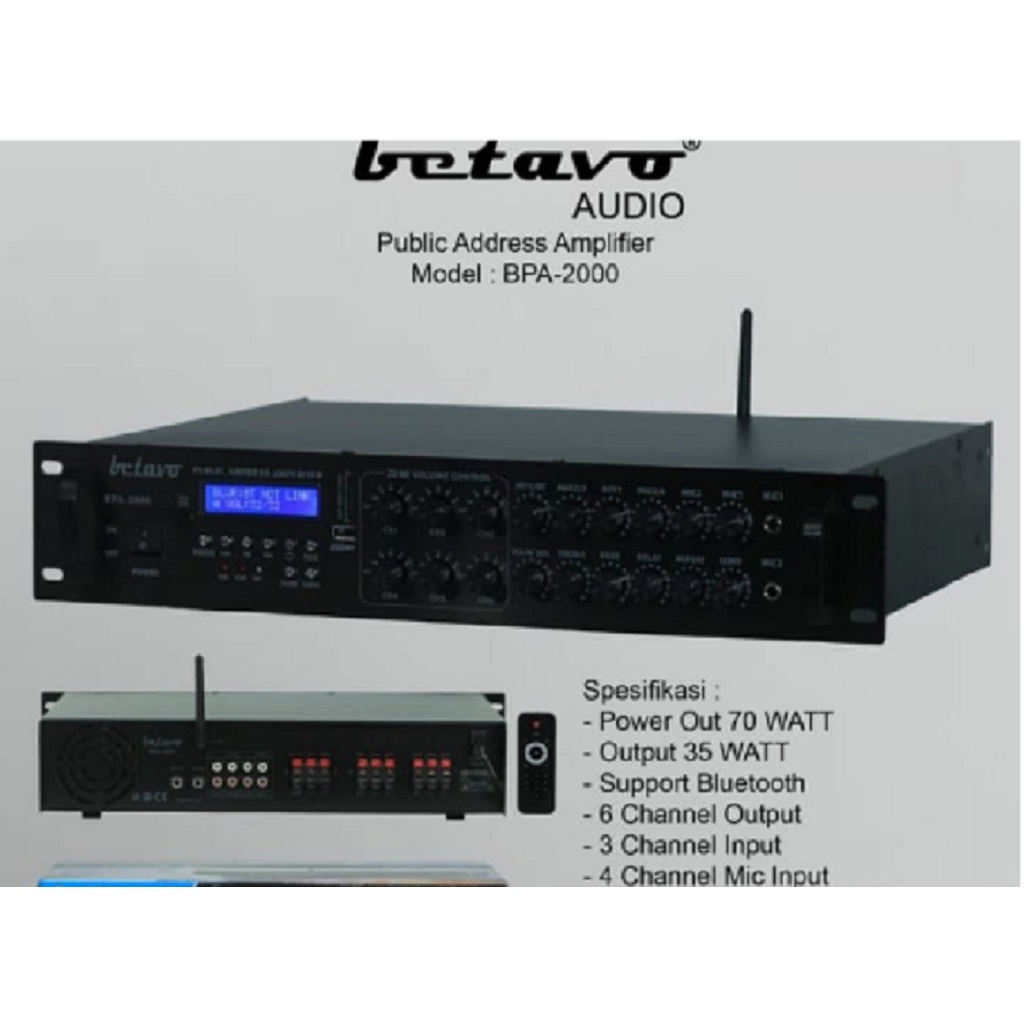Jual Power Amplifier Public Address Betavo BPA 2000 (Bisa utk Ampli TOA ...