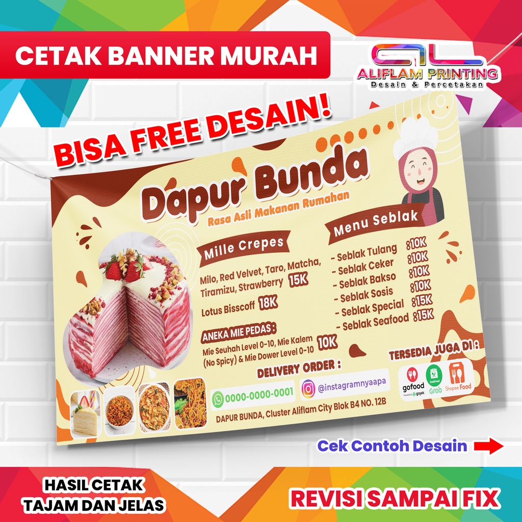 Jual CETAK BANNER SPANDUK MURAH | Revisi Sampai Fix | Bisa pesan design ...