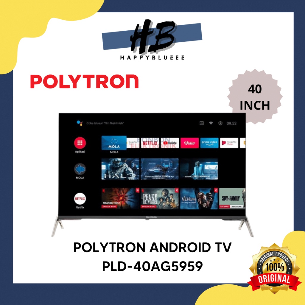 Jual POLYTRON LED SMART TV 40 INCH PLD 40AG5959 ANDROID TV | Shopee ...
