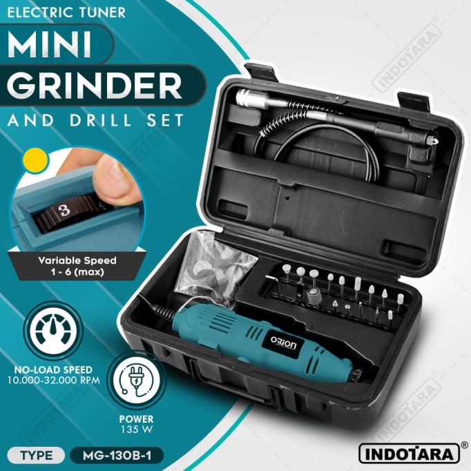 Jual Mini Die Grinder Set 40 Pcs Orion MG-130B-1/Tuner Set/Gerinda Bor ...