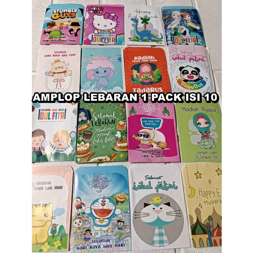 Jual [MURAH] AMPLOP LEBARAN 2026 UNIK LUCU KARAKTER AESTHETICK BENTUK ...