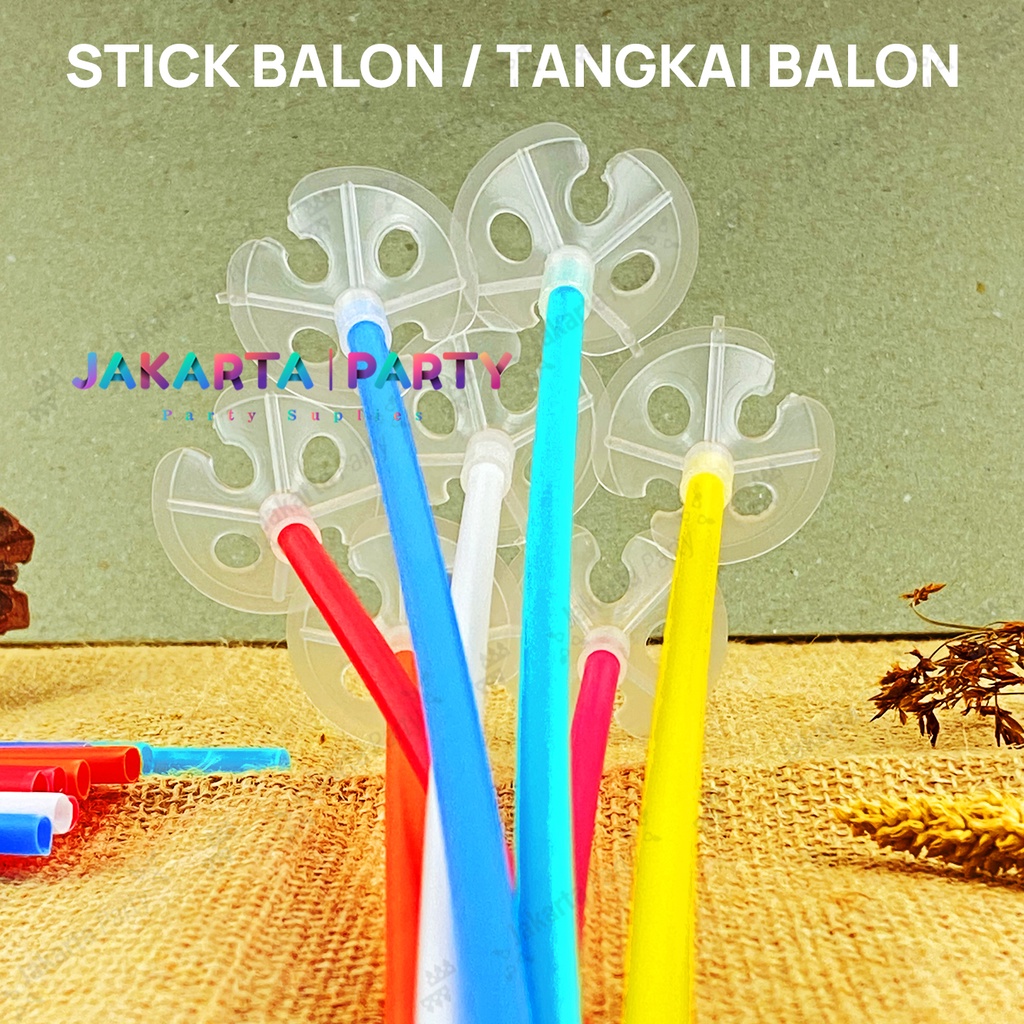 Jual ISI 10 Pcs Stick Balon Kecil Untuk Balon Latex / Stick Kecil ...