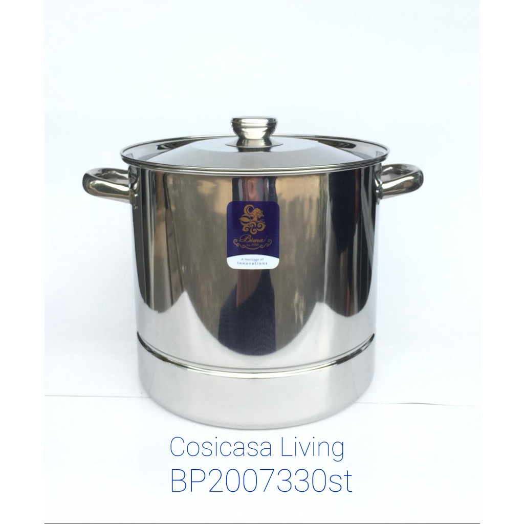 Jual Bima Prima X1 Stockpot w/ Steamer Plate 30cm, 20L, Inox Premium | Shopee Indonesia