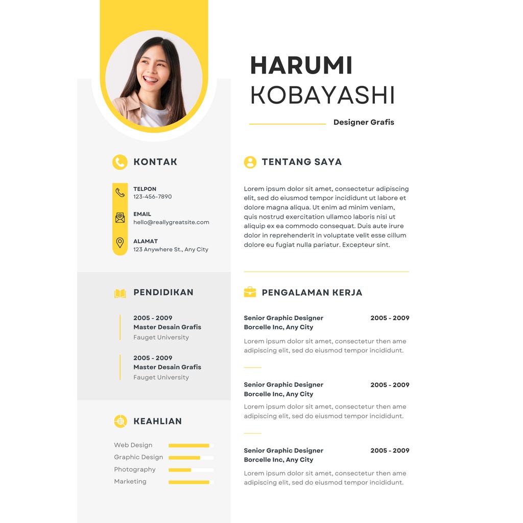 Jual Jasa Pembuatan CV , Desain CV , Curriculum Vitae , Custom CV , Design CV , Resume , Riwayat ...
