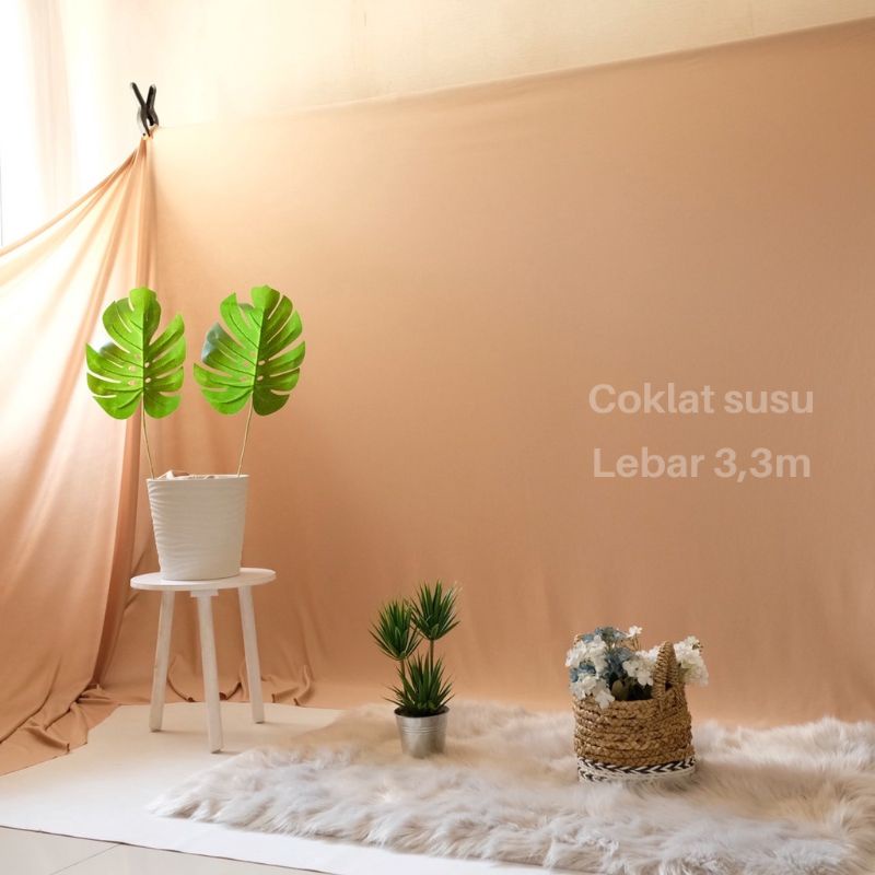 Jual KAIN BACKDROP KAIN COKLAT DEKORASI DECOR POLOS LAYAR FOTO LATAR ...
