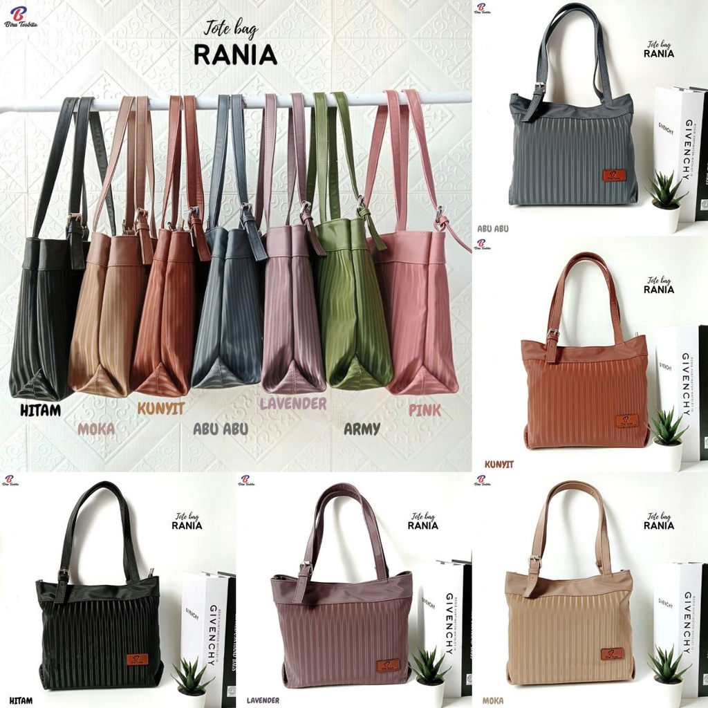 Jual BIRU TSABITA - RANIA STRIP | Tote Bag Wanita Cantik Waterproof Chocoly | Shopee Indonesia