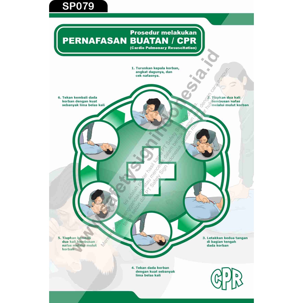 Jual SP079 Poster K3 Safety A2 - Prosedur Melakukan Pernafasan Buatan ...