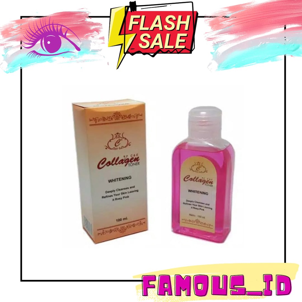 Jual TONER COLLAGEN PLUS VIT C & E ORIGINAL 100 ML HOLO EMAS BESAR ...
