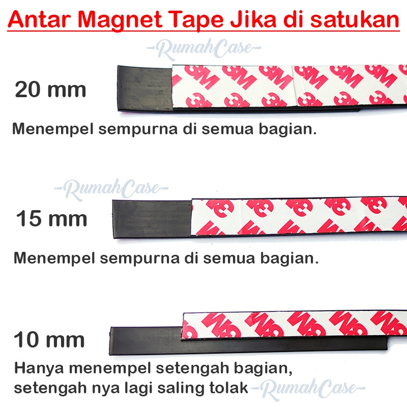 Jual Magnet tape lebar 20mm per 1 meter double 3M magnetic strip tebal ...
