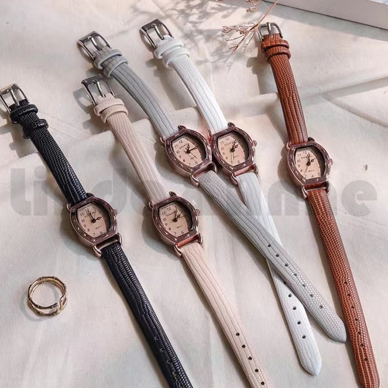 Jual Jam Tangan Kecil Wanita Analog Casual Vintage Tali Kulit Murah ...