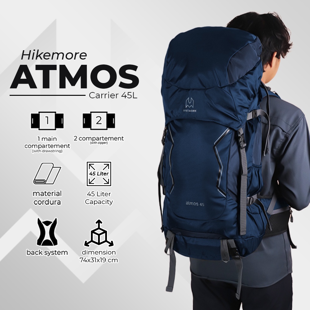 Jual Hikemore Tas Carrier Backpack Camping Atmos 45L | Shopee Indonesia