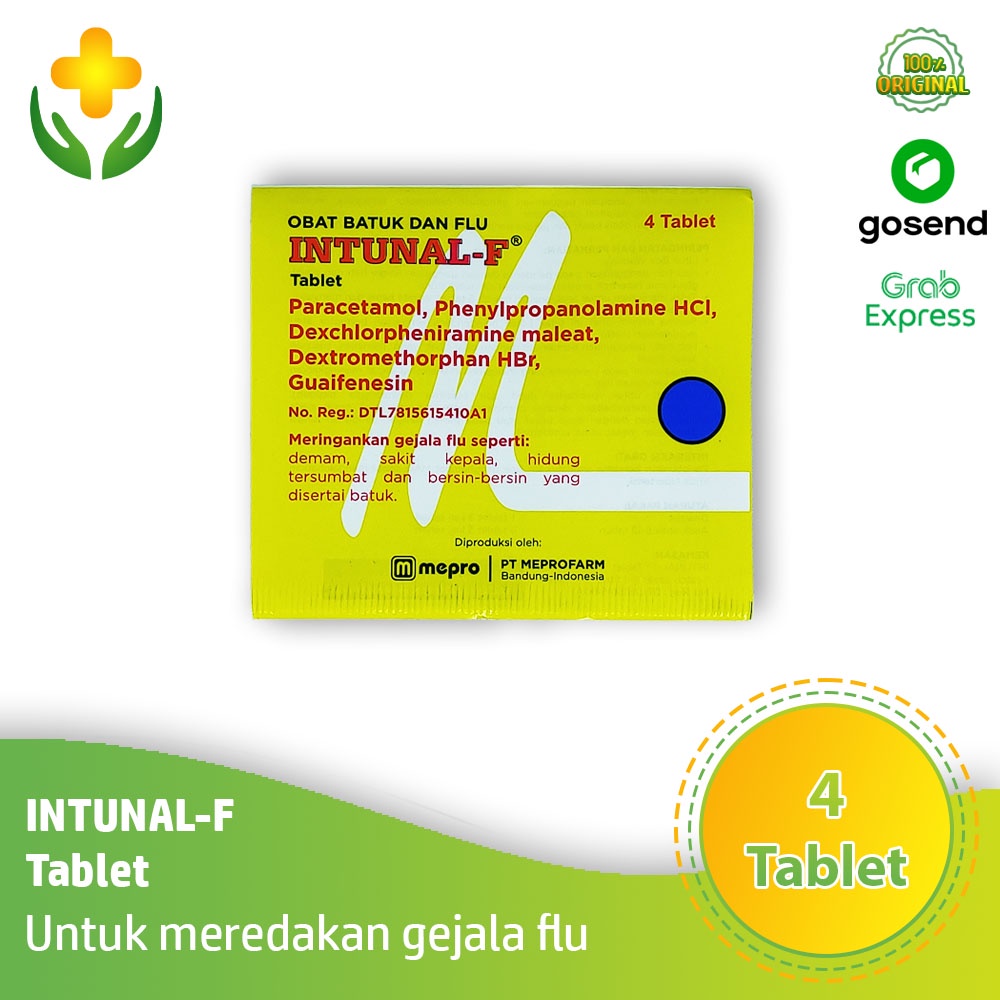 Jual Intunal F 4 Tablet Obat Demam Pilek Batuk Flu Intunal-F Strip ... Jual Intunal F 4 Tablet Obat Demam Pilek Batuk Flu Intunal-F Strip ...