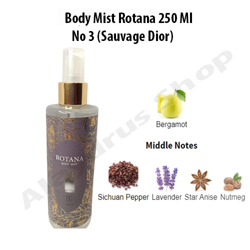 Jual Body Mist Rotana 250 Ml | Shopee Indonesia