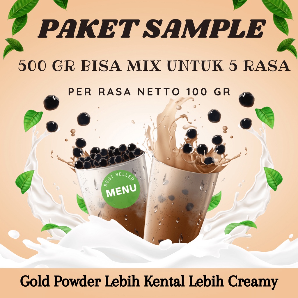 Jual Paket Sample 500 g Untuk 5 Varian Rasa | Gold Powder | Frezzo ...
