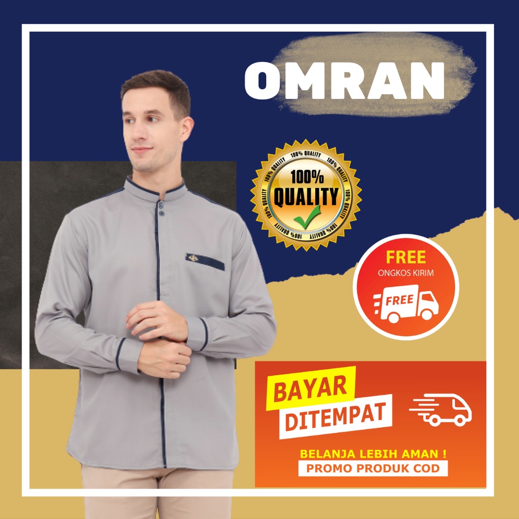 Jual Baju Koko Muslim Dewasa Lengan Pendek Pakaian Pria Muslim Manset Kombinasi Toyobo Terbaru ...