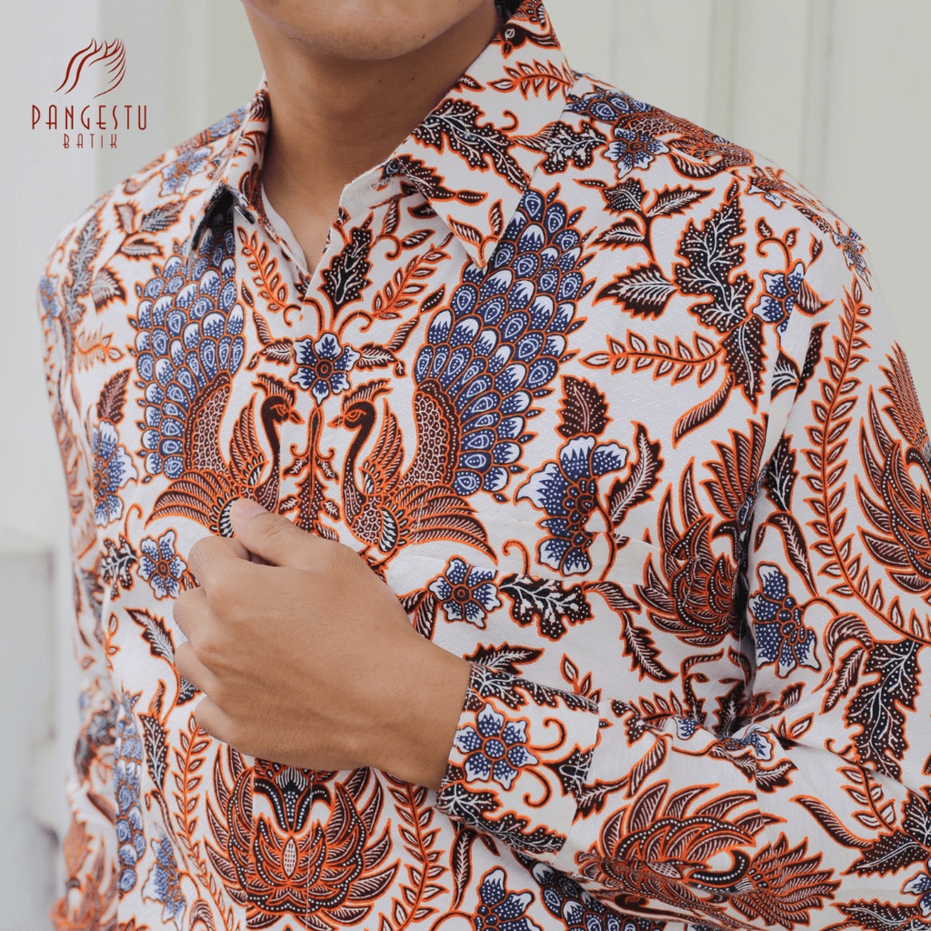 Jual Pangestu Batik Hem Panjang Merak Kencana | Shopee Indonesia