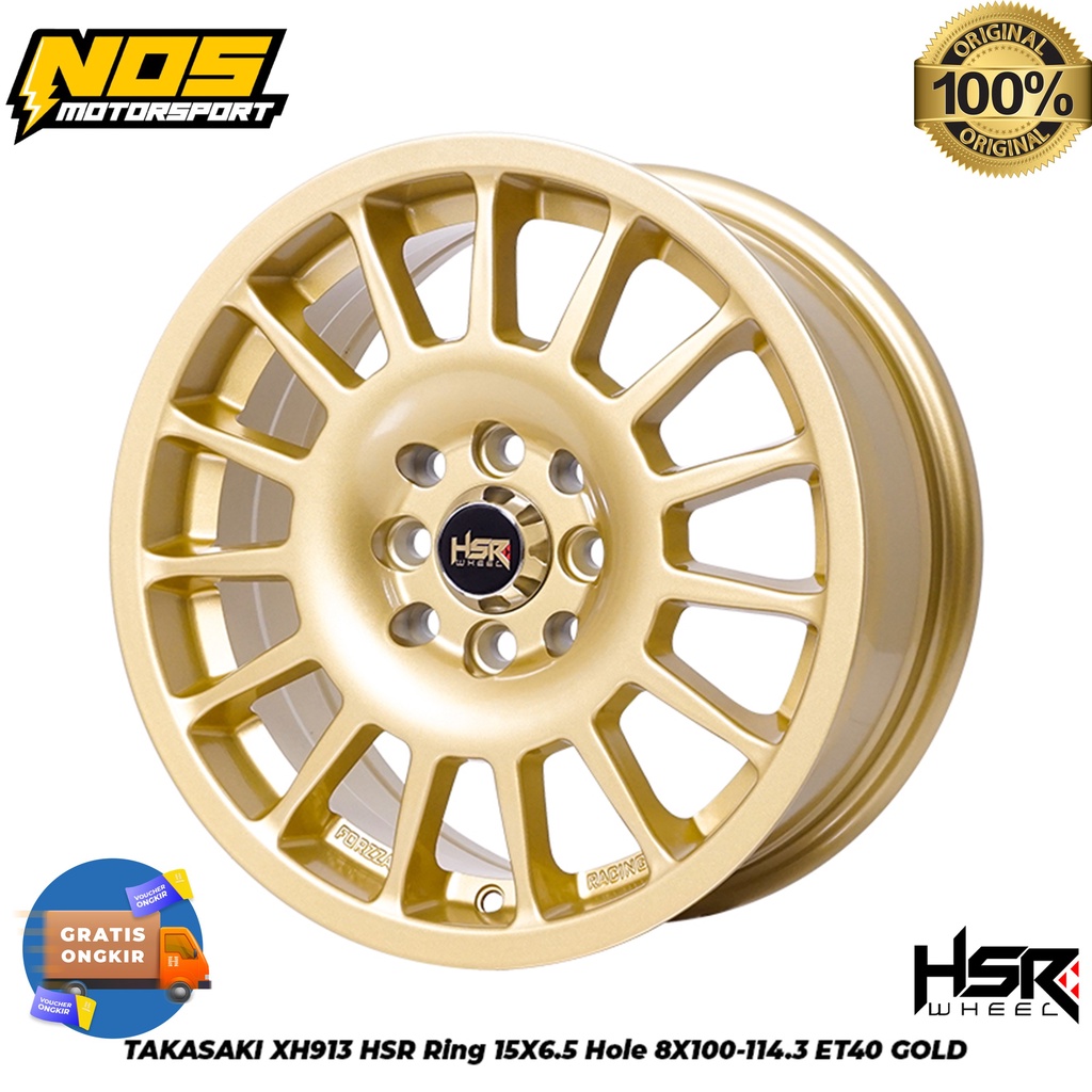 Jual PELEK RACING HSR MDEL RALLY WARNA GOLD R15 PCD 4X100 DAN 4X114,3 LEBAR 6,5 RATA BODI ...