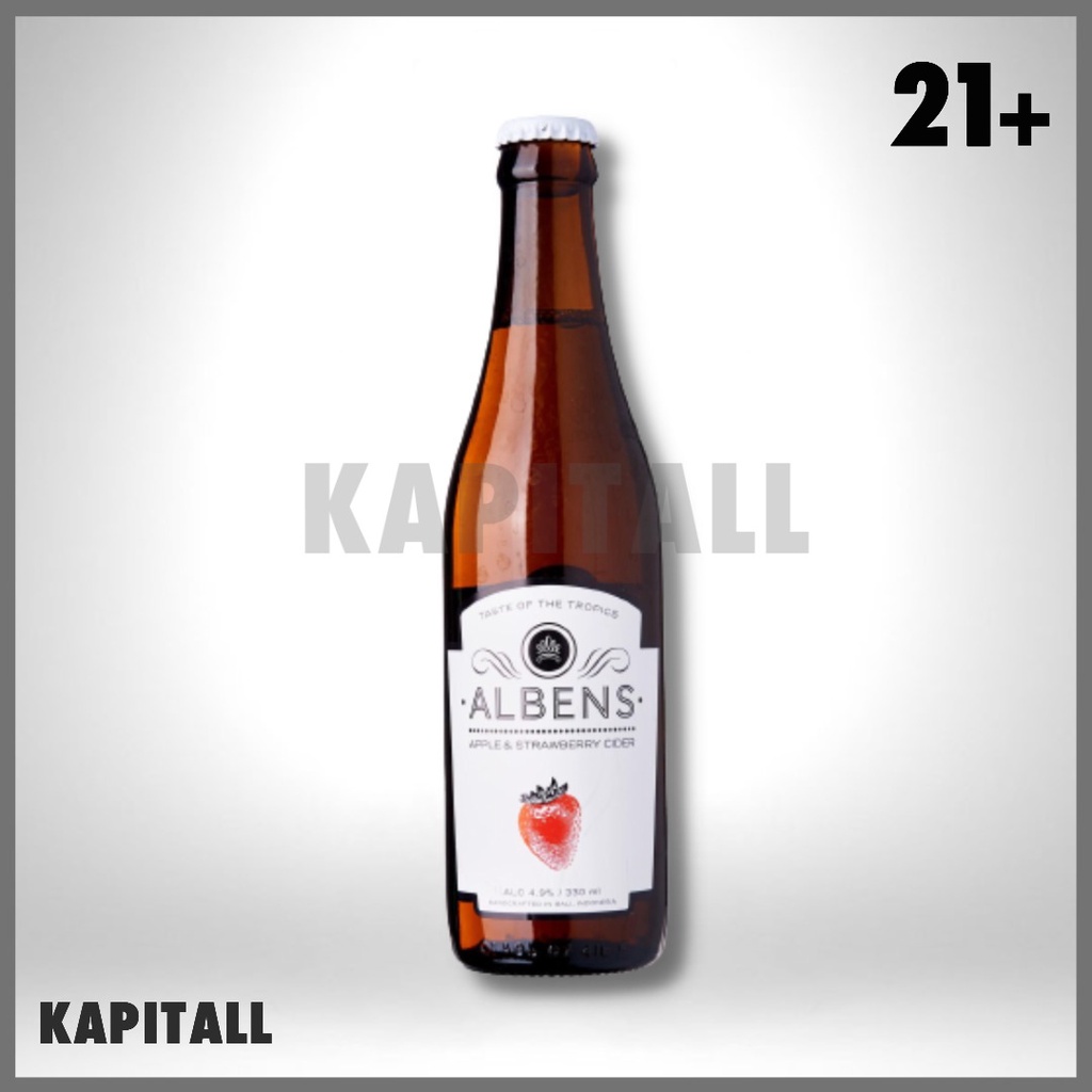 Jual ALBENS STRAWBERRY APPLE CIDER 330ml | Shopee Indonesia
