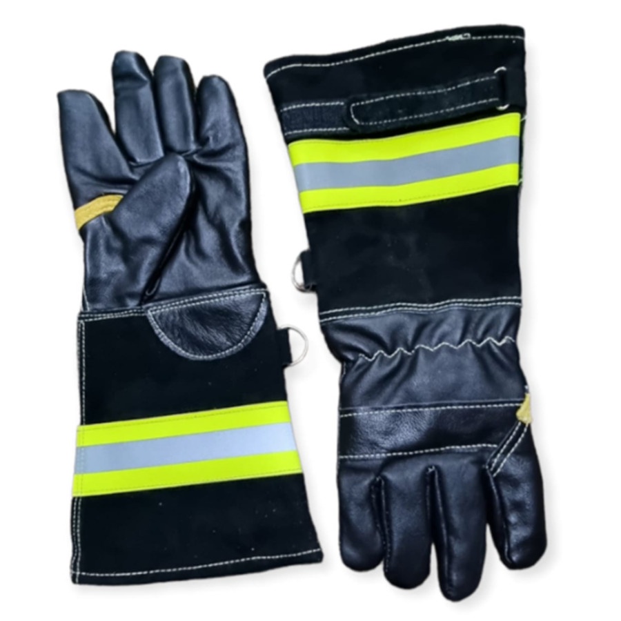 Jual Long Leather Fireman Gloves AB-ST-02 – Sarung Tangan Pemadam Kulit Panjang Anti Panas ...