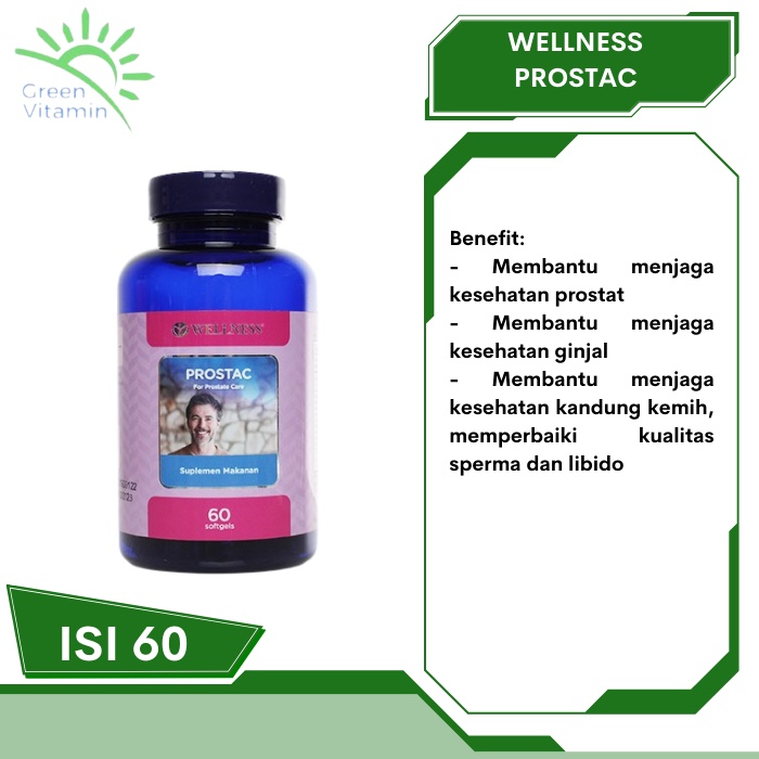 Jual Wellness Prostac 60 Kapsul Vitamin Suplemen untuk Prostat dan ...
