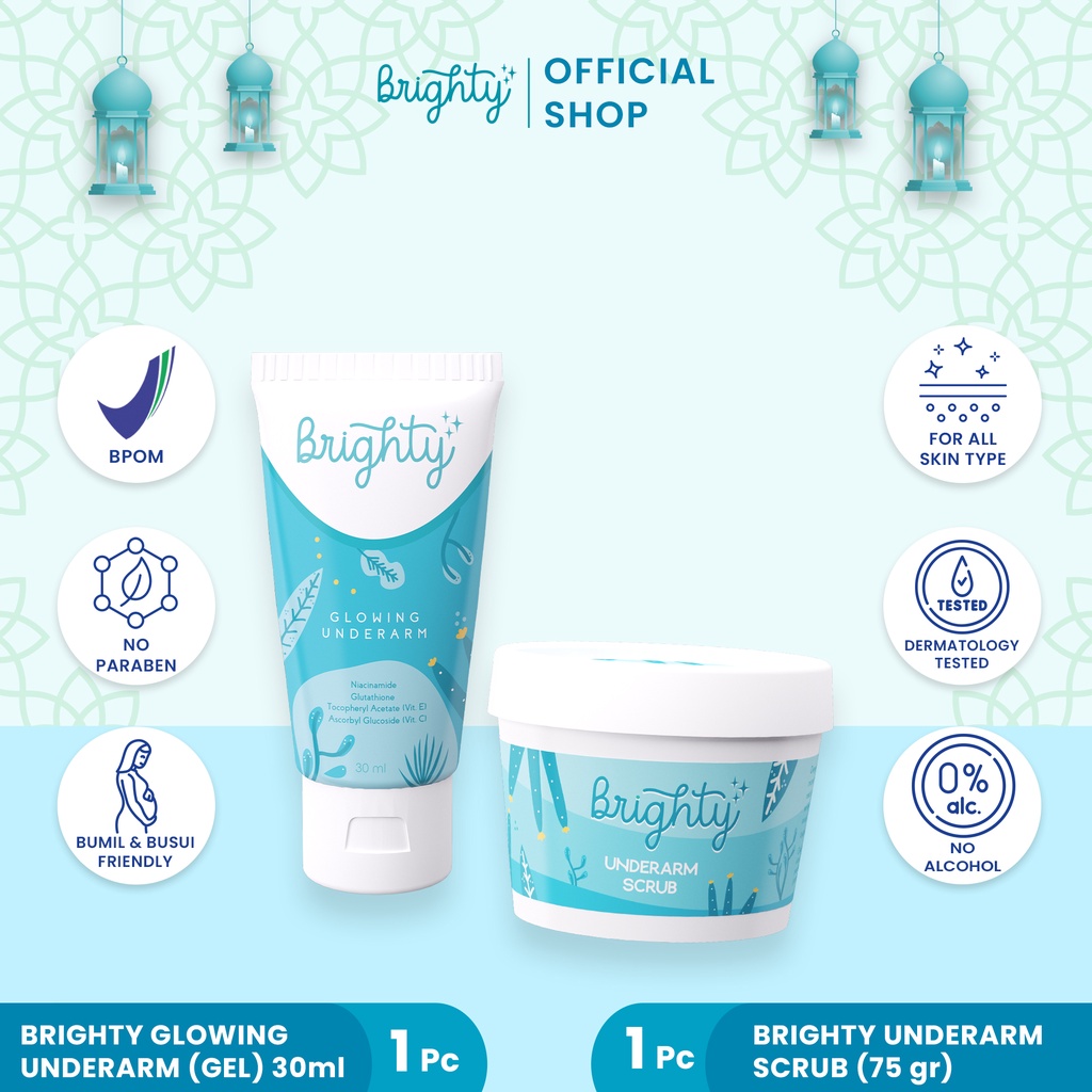 Jual BRIGHTY Glowing Underarm x Underarm Scrub (Limited Package ...