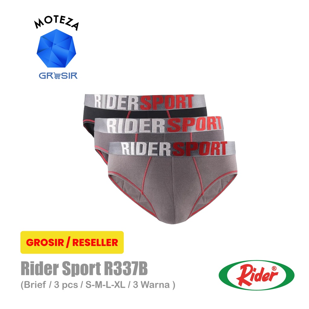 Jual Grosir [Min 3 Box] RIDER Sport R 337 B R337B - Celana Dalam ...