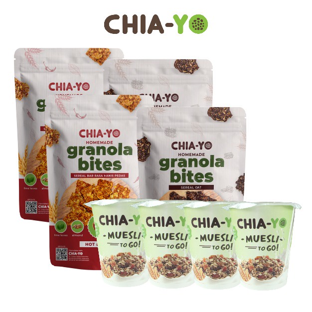 Jual Chiayo Package : 4 Chiayo To Go + 4 Granola Bites #DiRumahAja ...