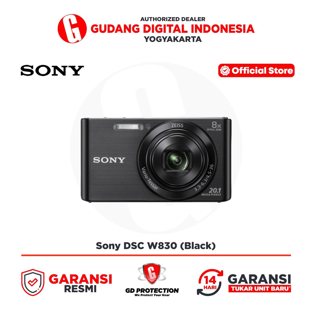 Jual Kamera Sony Cybershot Pocket DSC W830 Black | Shopee Indonesia